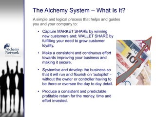 Introduction To The Alchemy Business Development System | PPTX