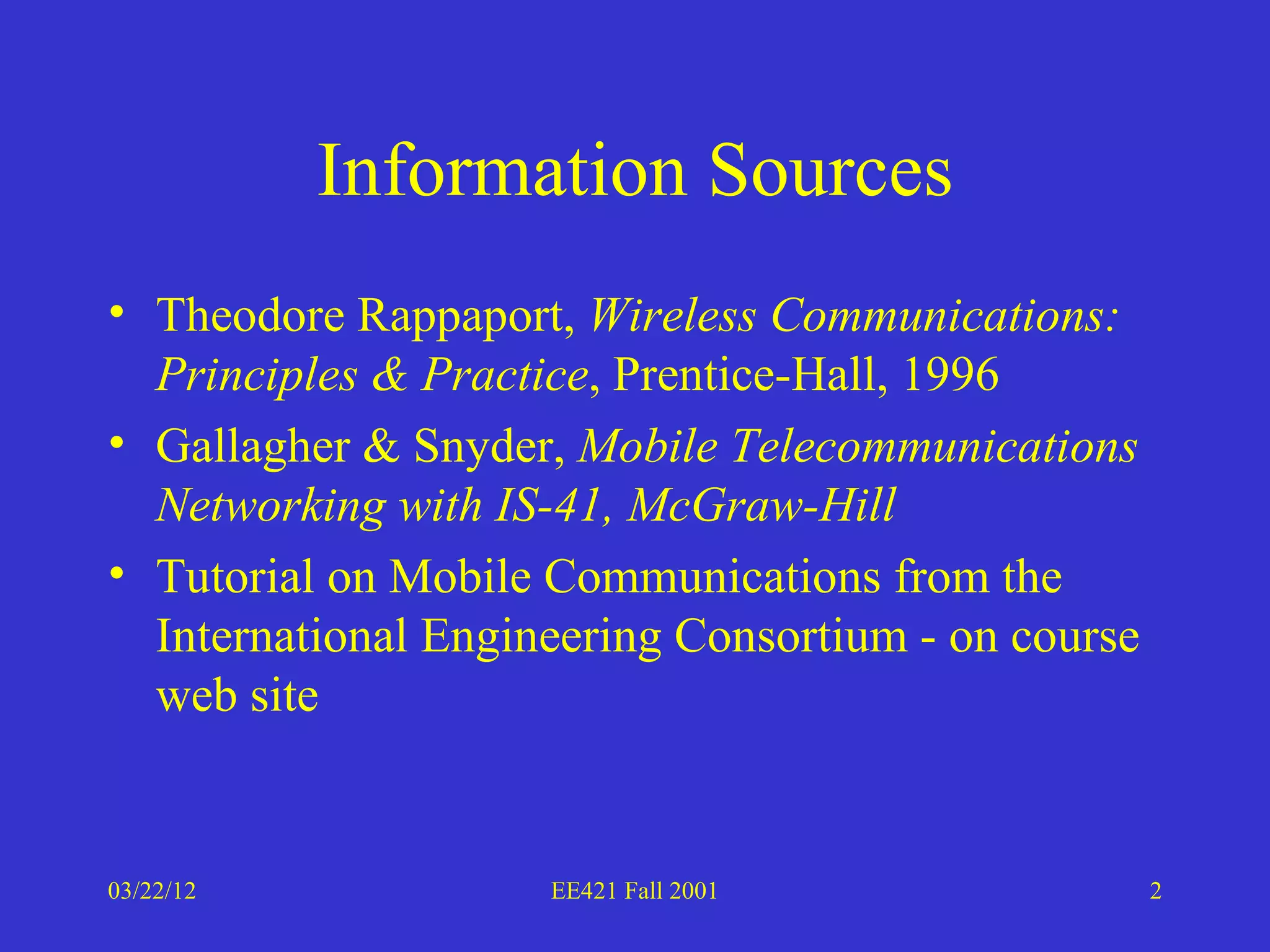 Introduction to the analog mobile phone system | PPT | Computer ...