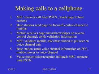 Introduction to the analog mobile phone system | PPT | Computer ...