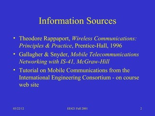 Introduction to the analog mobile phone system | PPT | Computer ...