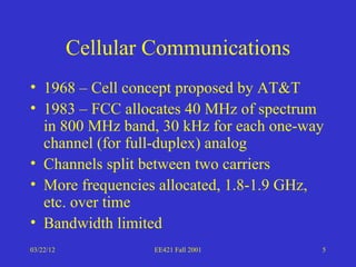 Introduction to the analog mobile phone system | PPT | Computer ...