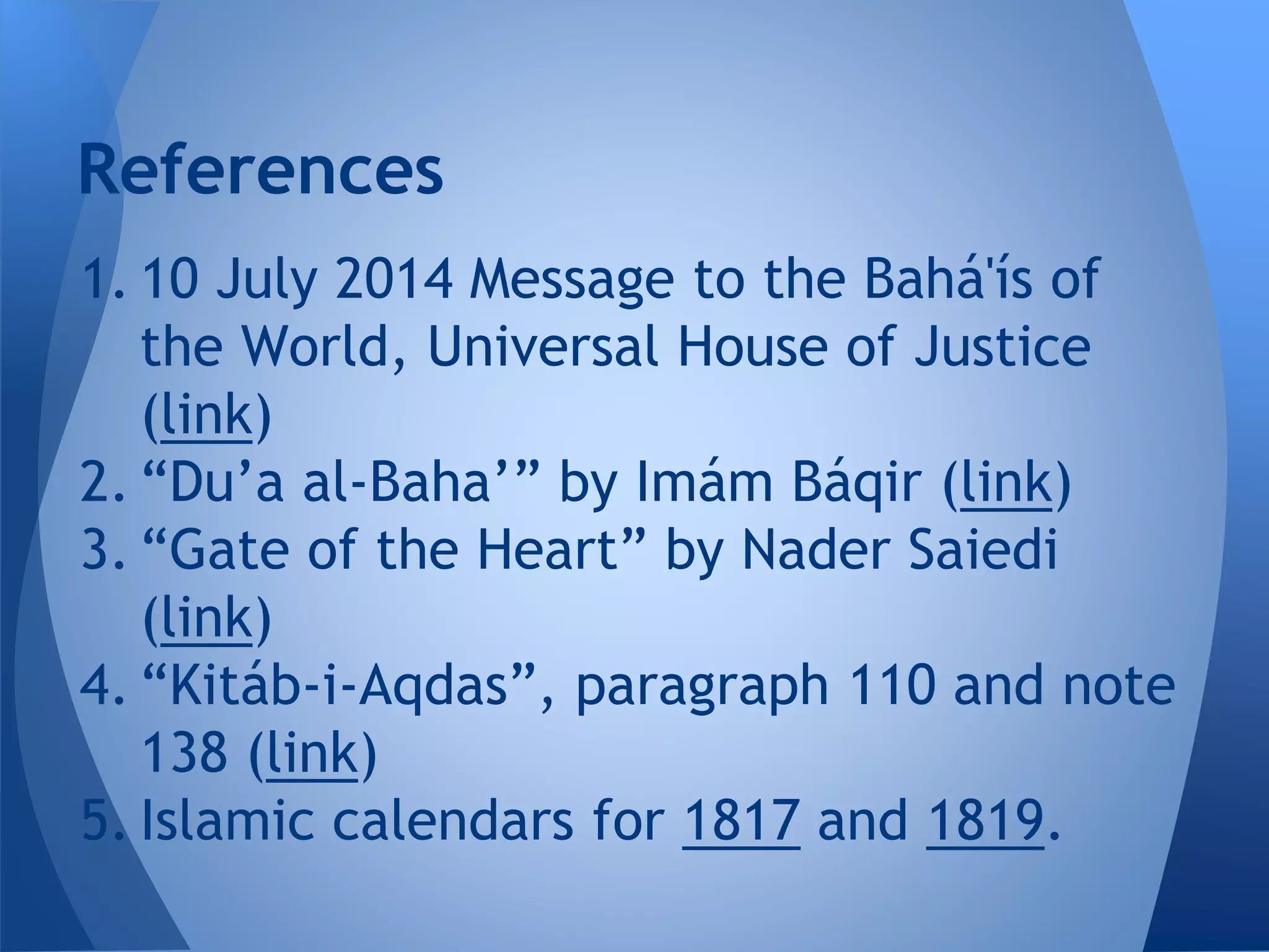 Introduction to the Badí‘ Calendar | PPTX