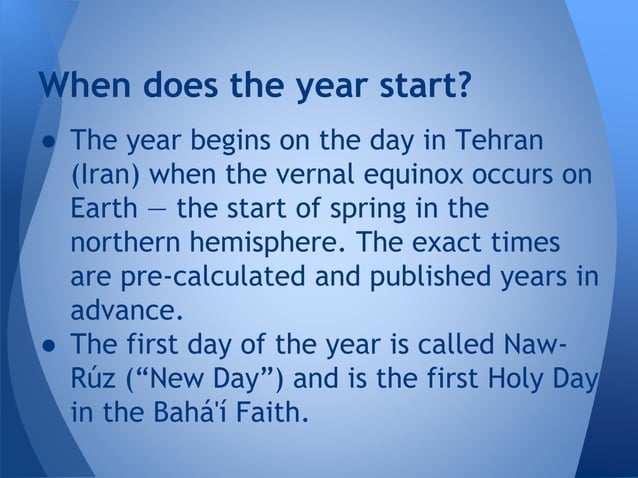 Introduction to the Badí‘ Calendar | PPT