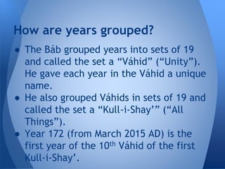 Introduction to the Badí‘ Calendar | PPTX