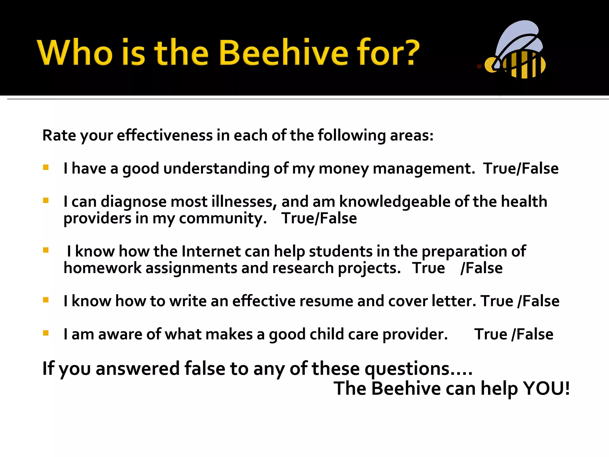 Introduction to the beehive for website | PPT | Internet for Beginners ...