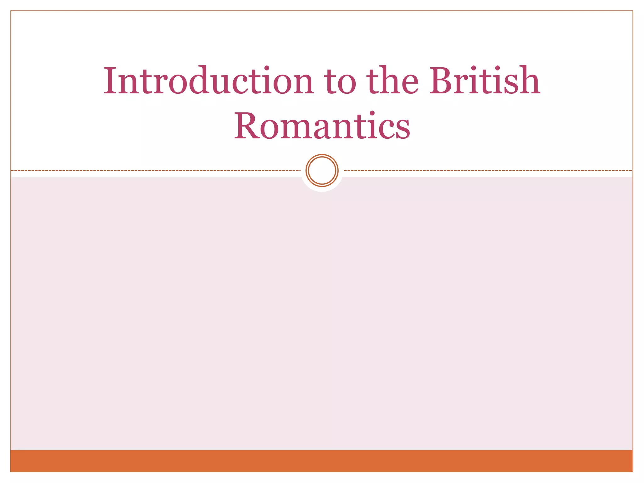 Introduction to the British Romantics | PPTX