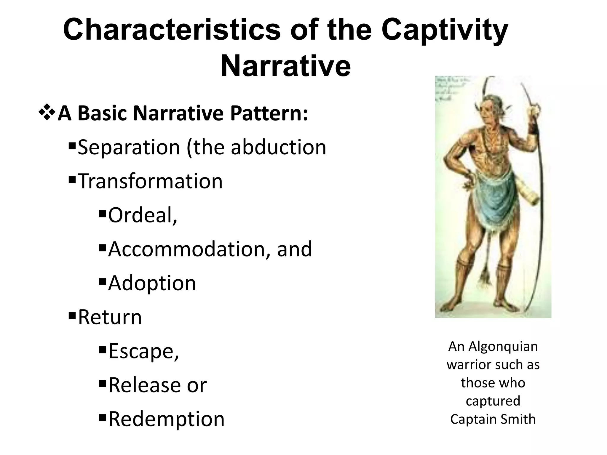Introduction To The Captivity Narrative | PPTX | Books and Literature