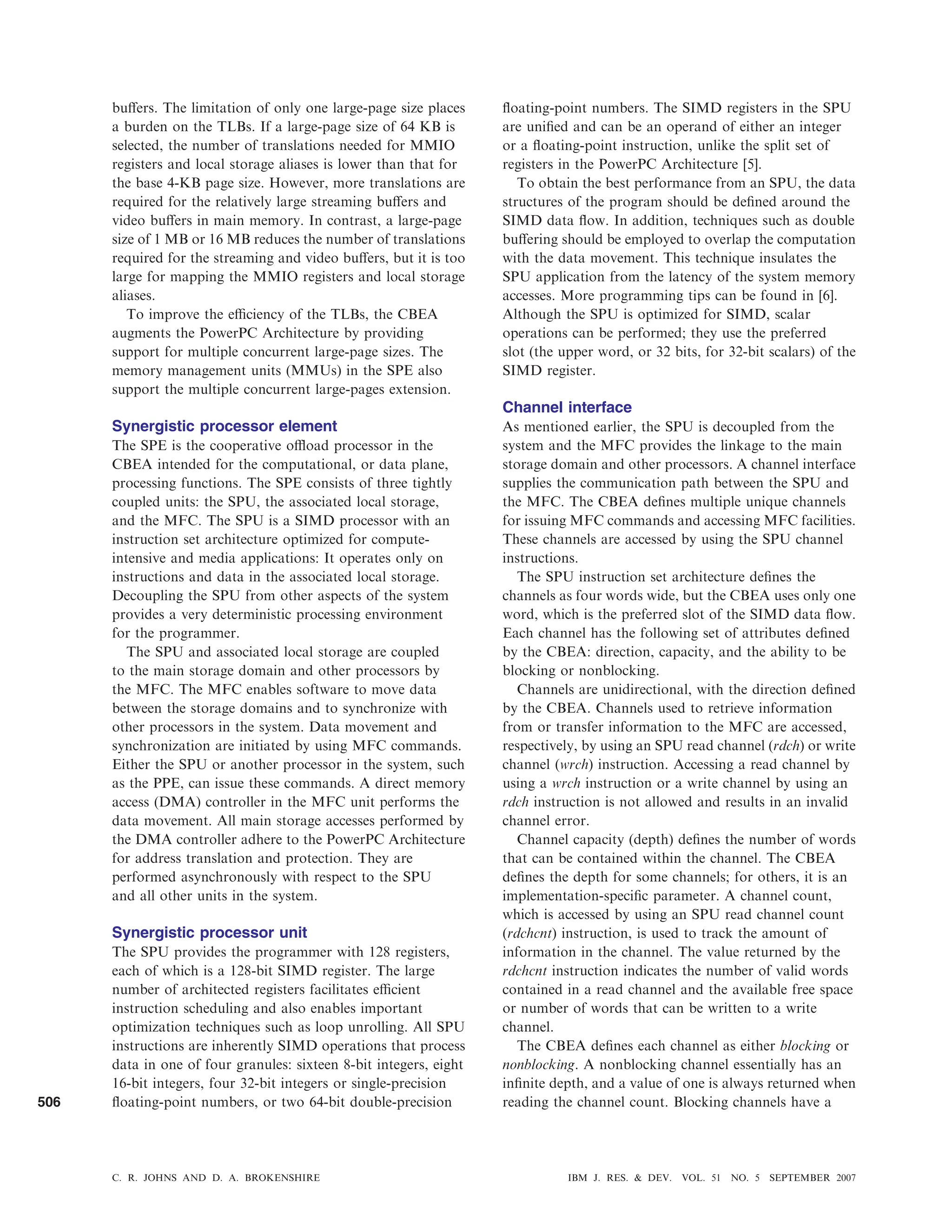 IBM: Introduction to the Cell Broadband Engine Architecture | PDF