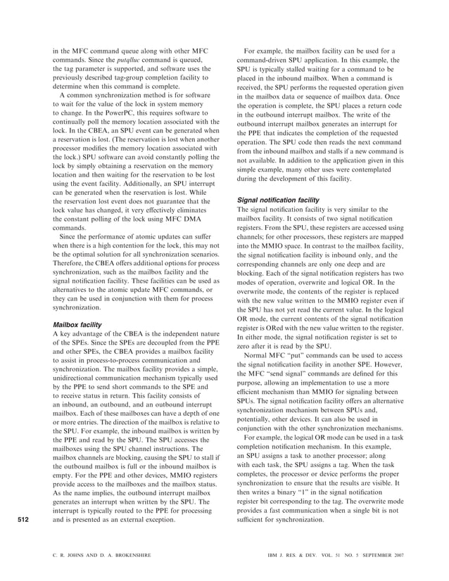 IBM: Introduction to the Cell Broadband Engine Architecture | PDF