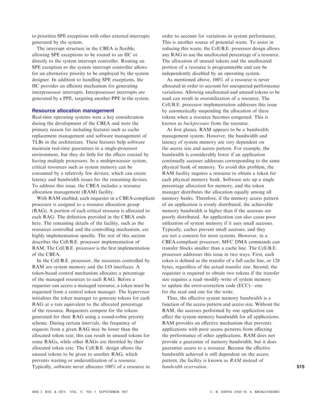 IBM: Introduction to the Cell Broadband Engine Architecture | PDF