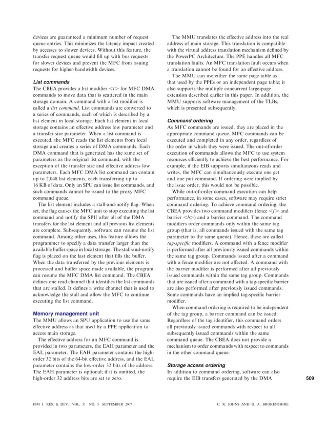 IBM: Introduction to the Cell Broadband Engine Architecture | PDF