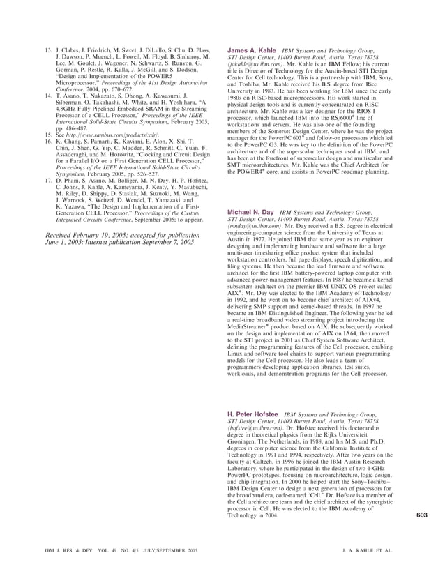 IBM: Introduction to the Cell Multiprocessor | PDF