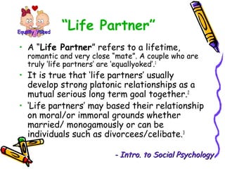 Introduction to the Equally Yoked Coupleship - Liberal Arts ...