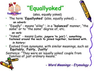 Introduction to the Equally Yoked Coupleship - Liberal Arts ...