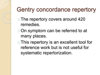 Introduction to the concordance repertories | PPTX