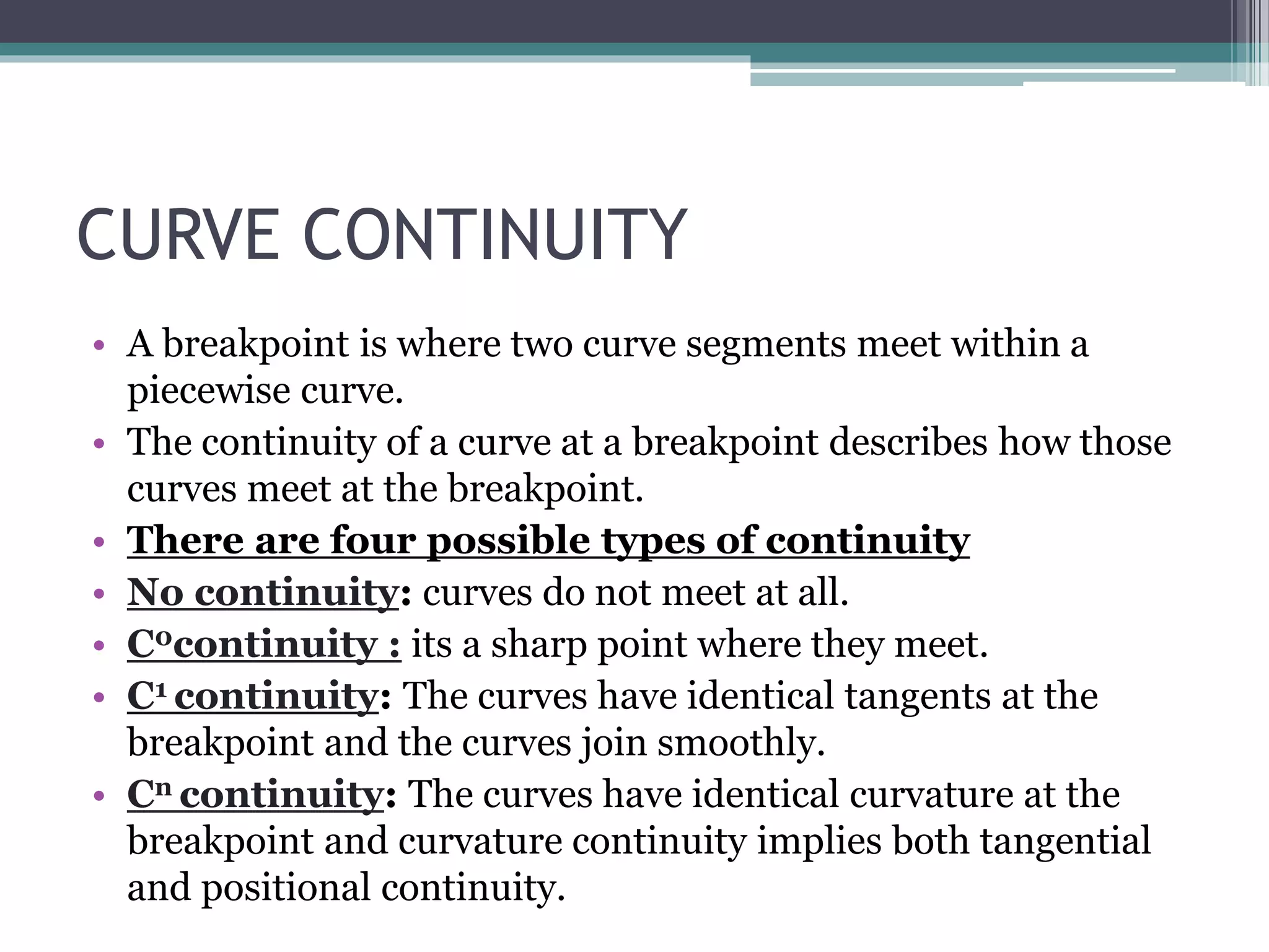 Introduction to the curves | PPTX