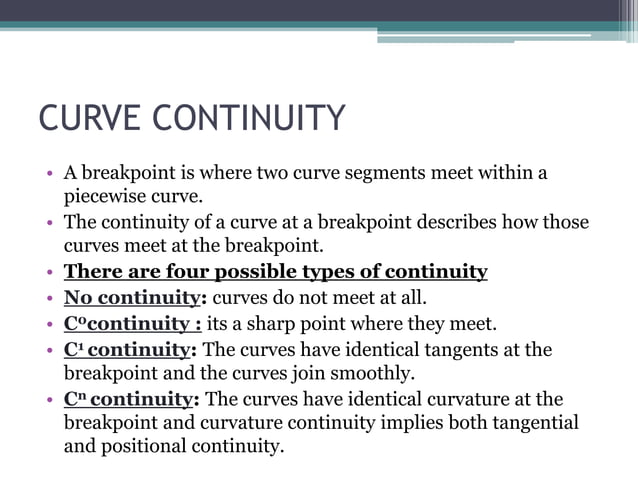 Introduction to the curves | PPTX