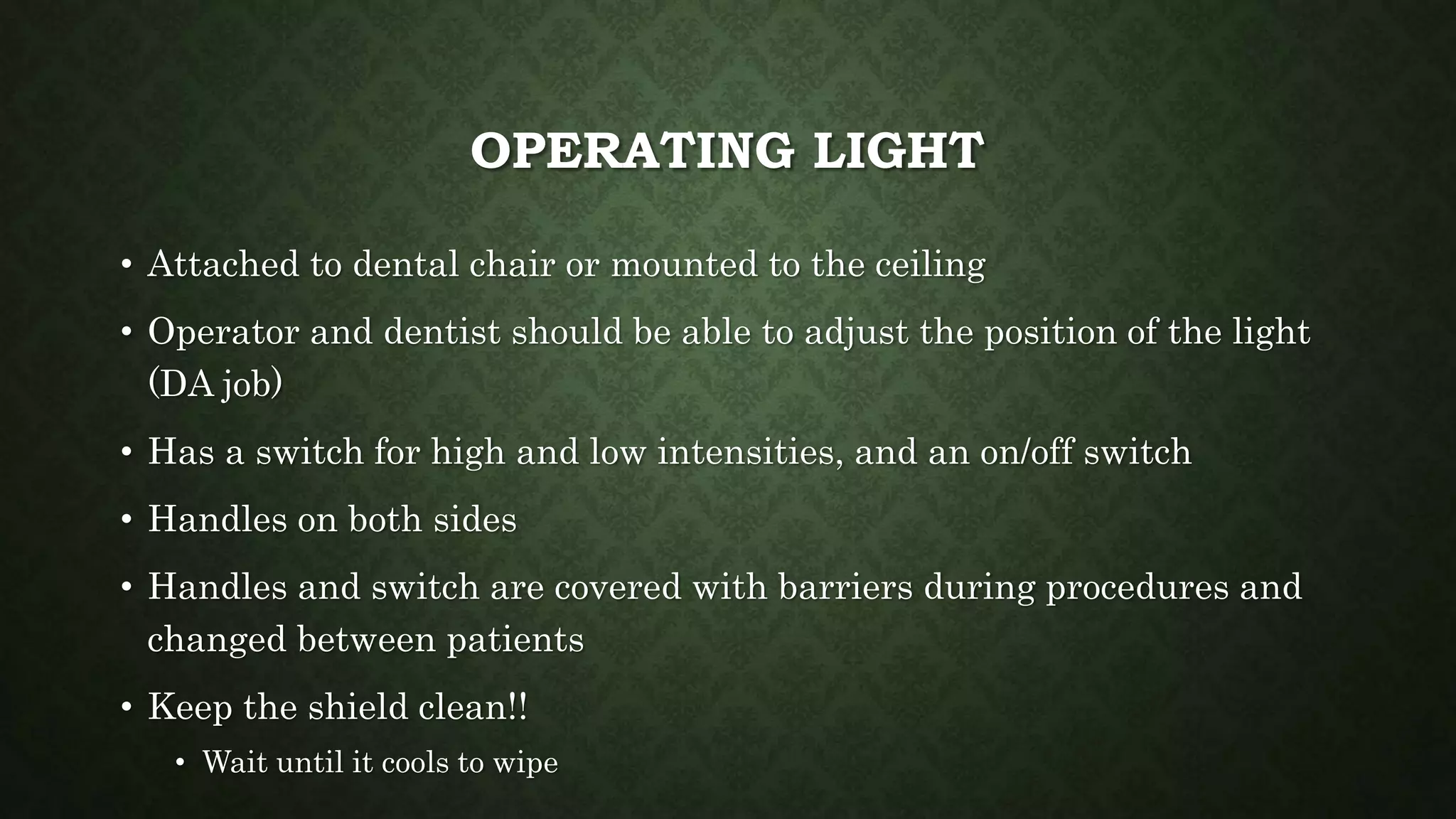 Introduction to the Dental Office and Basic Chairside | PPTX