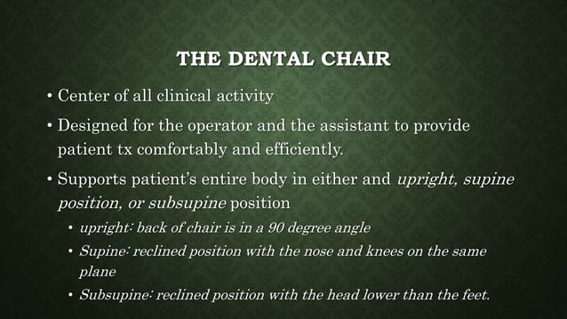Introduction to the Dental Office and Basic Chairside | PPTX | Dental ...