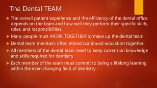 Introduction to the Dental Profession | PPTX