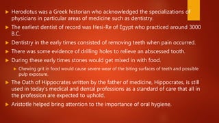 Introduction to the Dental Profession | PPTX