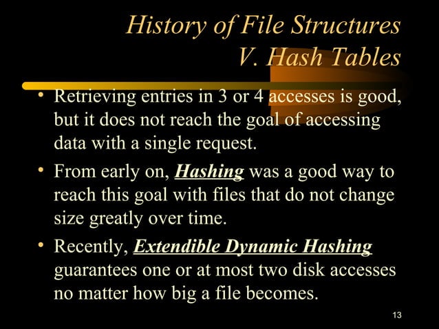 Introduction To The Design And Specification Of File Structures Ppt