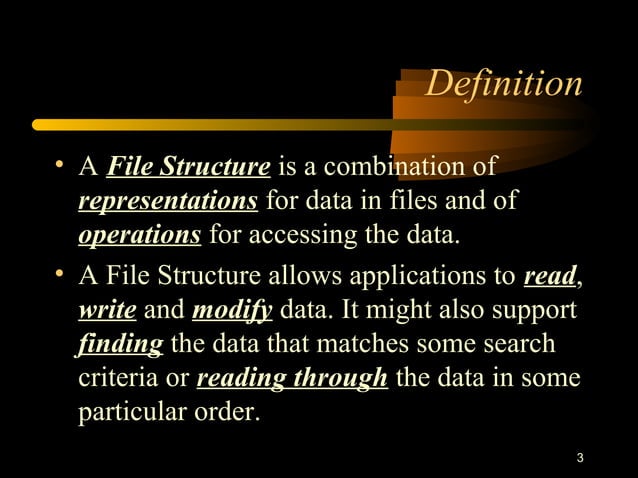 Introduction To The Design And Specification Of File Structures Ppt 3460
