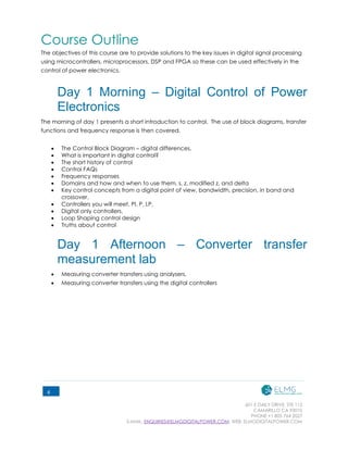 Digital Control of Power Electronics Training Course | PDF