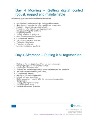 Digital Control of Power Electronics Training Course | PDF