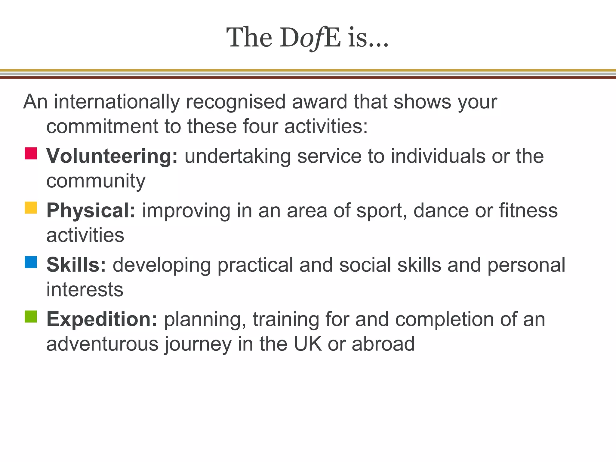Introduction to the Duke of Edinburgh Award for Young People | PPT