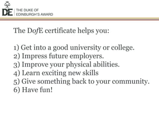 Introduction to the Duke of Edinburgh Award for Young People | PPT