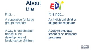 Introduction to the Early Development Instrument (EDI) | PPT