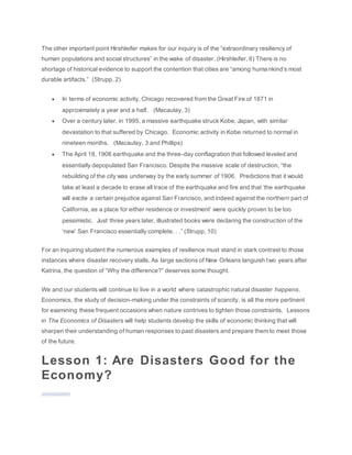 Introduction to the economics of disasters | DOCX