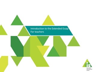 Introduction to the extended essay for supervisors | PPTX ...