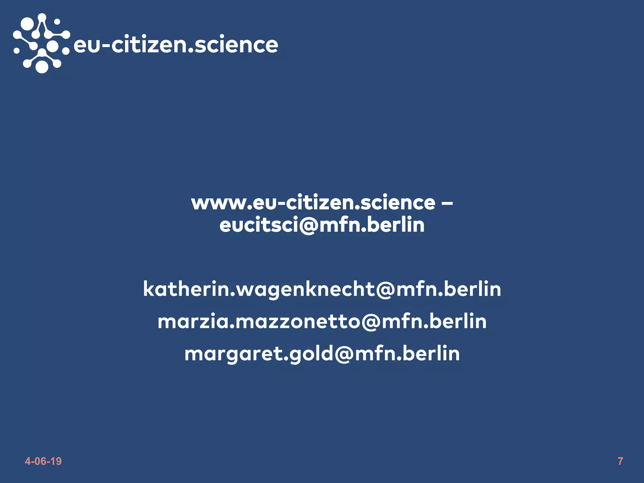 Introduction to the eu citizen science project | PPT