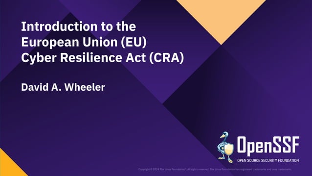 Introduction to the European Union Cyber Resilience Act (CRA) | PDF
