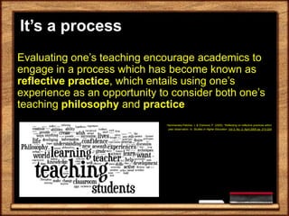 Introduction to the evaluation of teaching and learning | PPTX