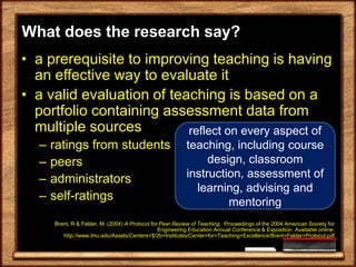 Introduction to the evaluation of teaching and learning | PPTX