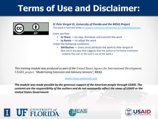 Introduction to the extension administration training module ...