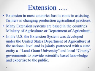 Introduction to the extension administration training module ...