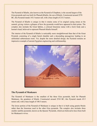 Introduction to the Famous Pyramids of Egypt | PDF
