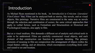 Coursework Presentation : Introduction to the Film Studies, Film Theory ...