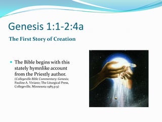 Introduction to the first story of creation notes | PPTX | Christianity ...