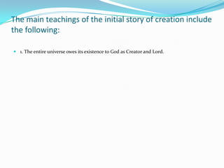 Introduction to the first story of creation notes | PPTX