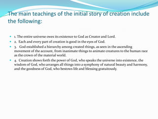 Introduction to the first story of creation notes | PPTX | Christianity ...