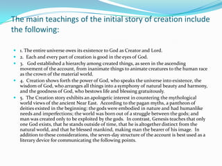 Introduction to the first story of creation notes | PPTX