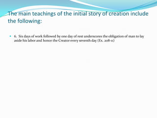 Introduction to the first story of creation notes | PPTX