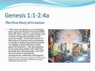 Introduction to the first story of creation notes | PPTX | Christianity ...