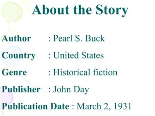 Introduction to the good earth story | PPT