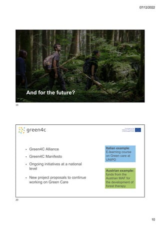 Taking Green Care to the next level_ Davide Pettenella | PDF